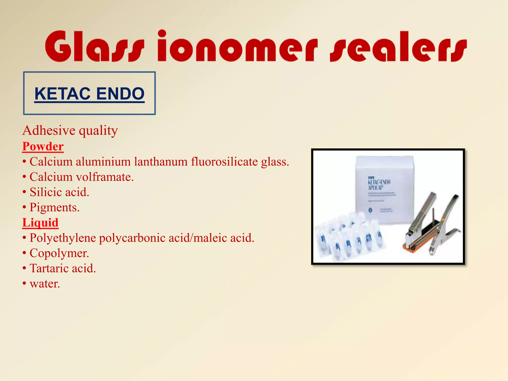Endodontic sealers a summary and a quick review | PPTX