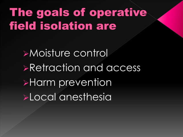isolation in endodontics | PPTX