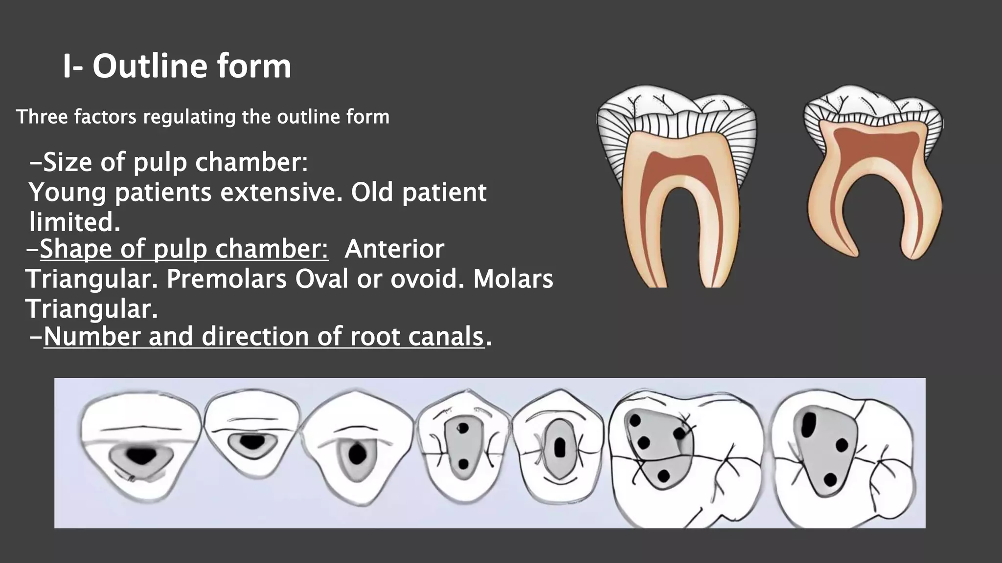 Endodontic access cavity for anterior teeth Dr. Ali Mohammed | PPTX