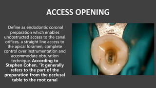 Endodontic access cavity for anterior teeth Dr. Ali Mohammed | PPTX