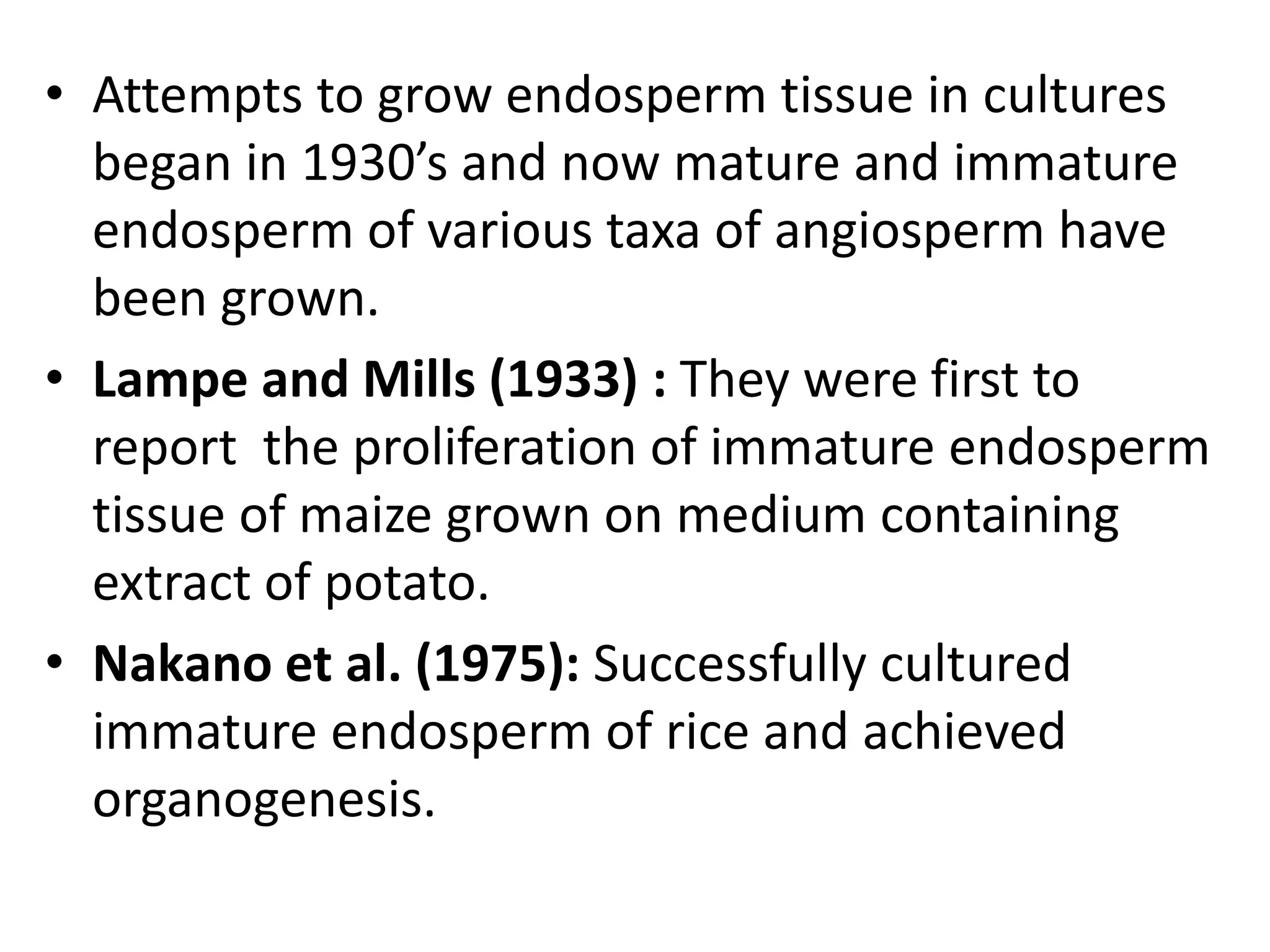 Endosperm culture and somatic embryogenesis | PPTX