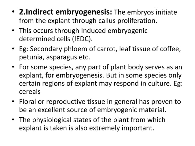 Endosperm culture and somatic embryogenesis | PPTX | Gardening | Home ...