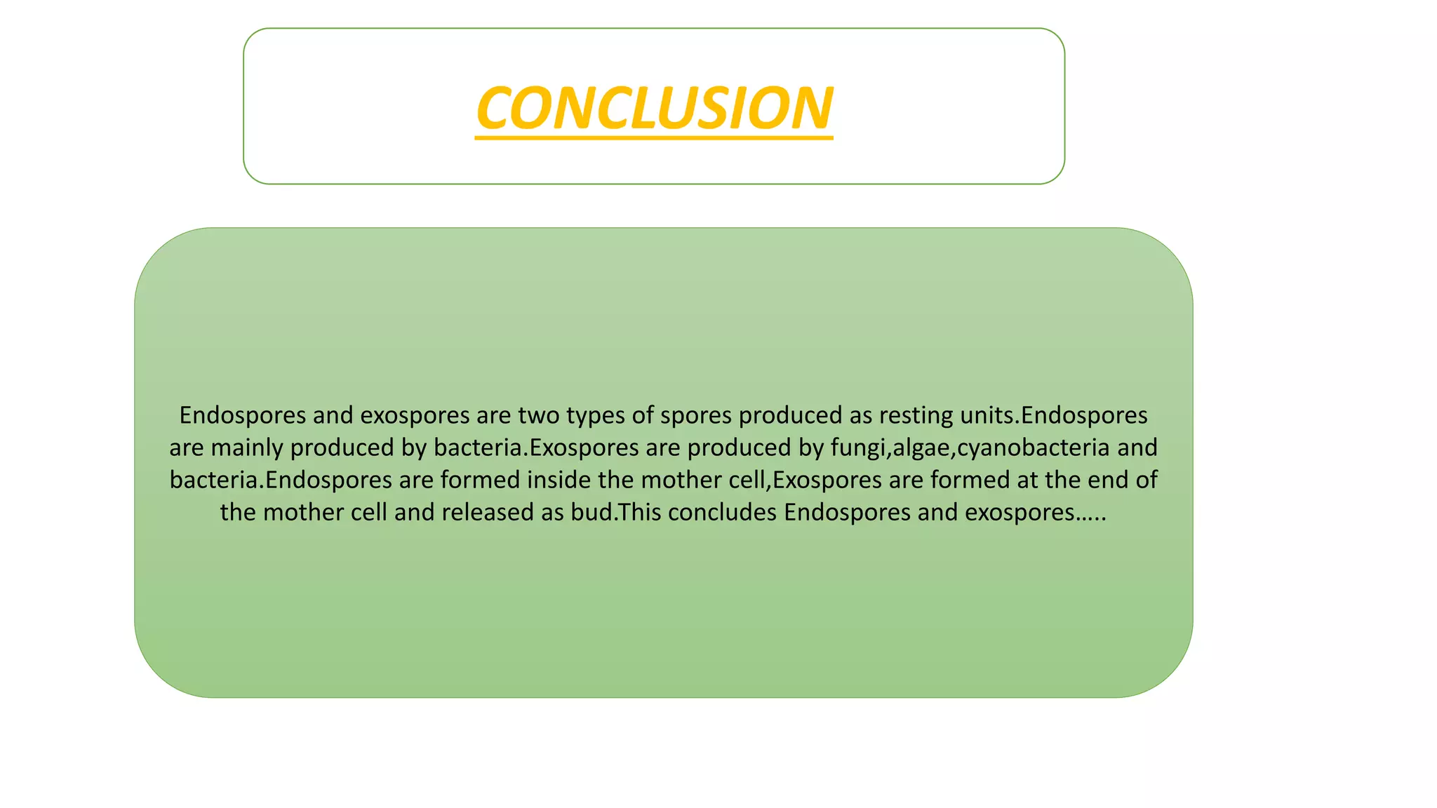 Endospore and Exospore | PPTX