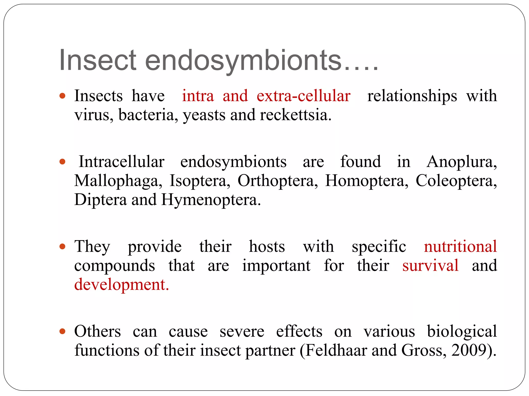 Endosymbionts of insects | PPTX