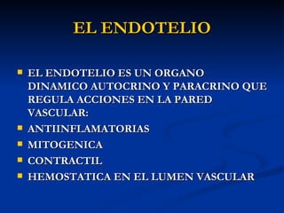 Endotelio | PPT