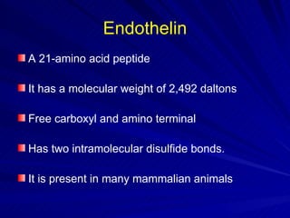 Endothelins | PPT