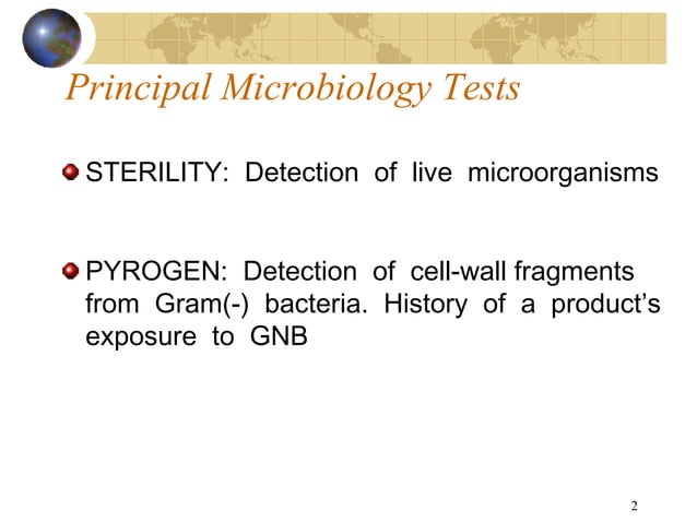 Bacterial Endotoxin Test | PPT | Chemistry | Science