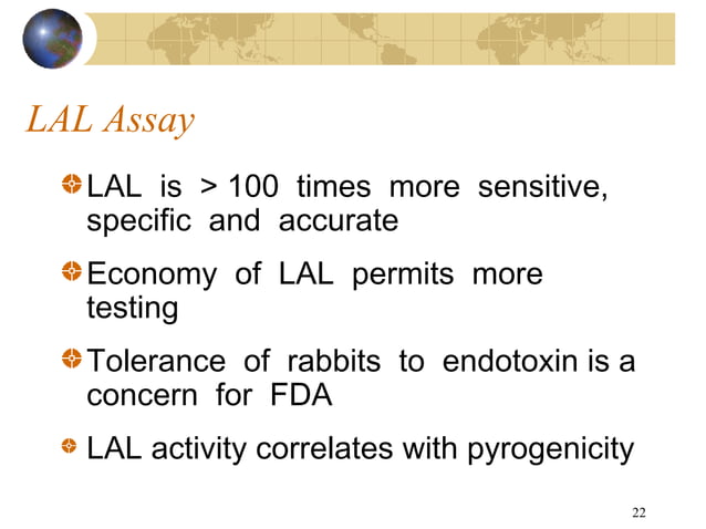 Bacterial Endotoxin Test | PPT | Chemistry | Science