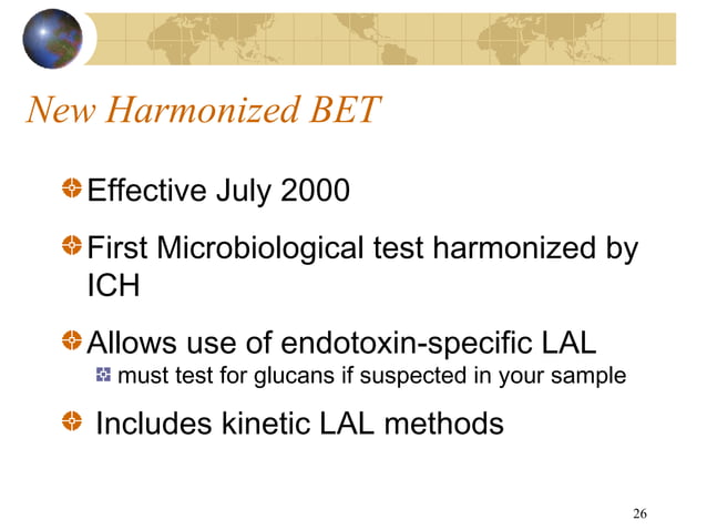 Bacterial Endotoxin Test | PPT | Chemistry | Science
