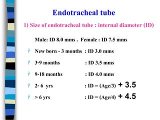 Endotracheal Tube Size