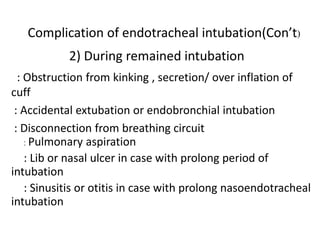 Endotracheal intubation | PPTX | Ear, Nose and Throat Conditions ...