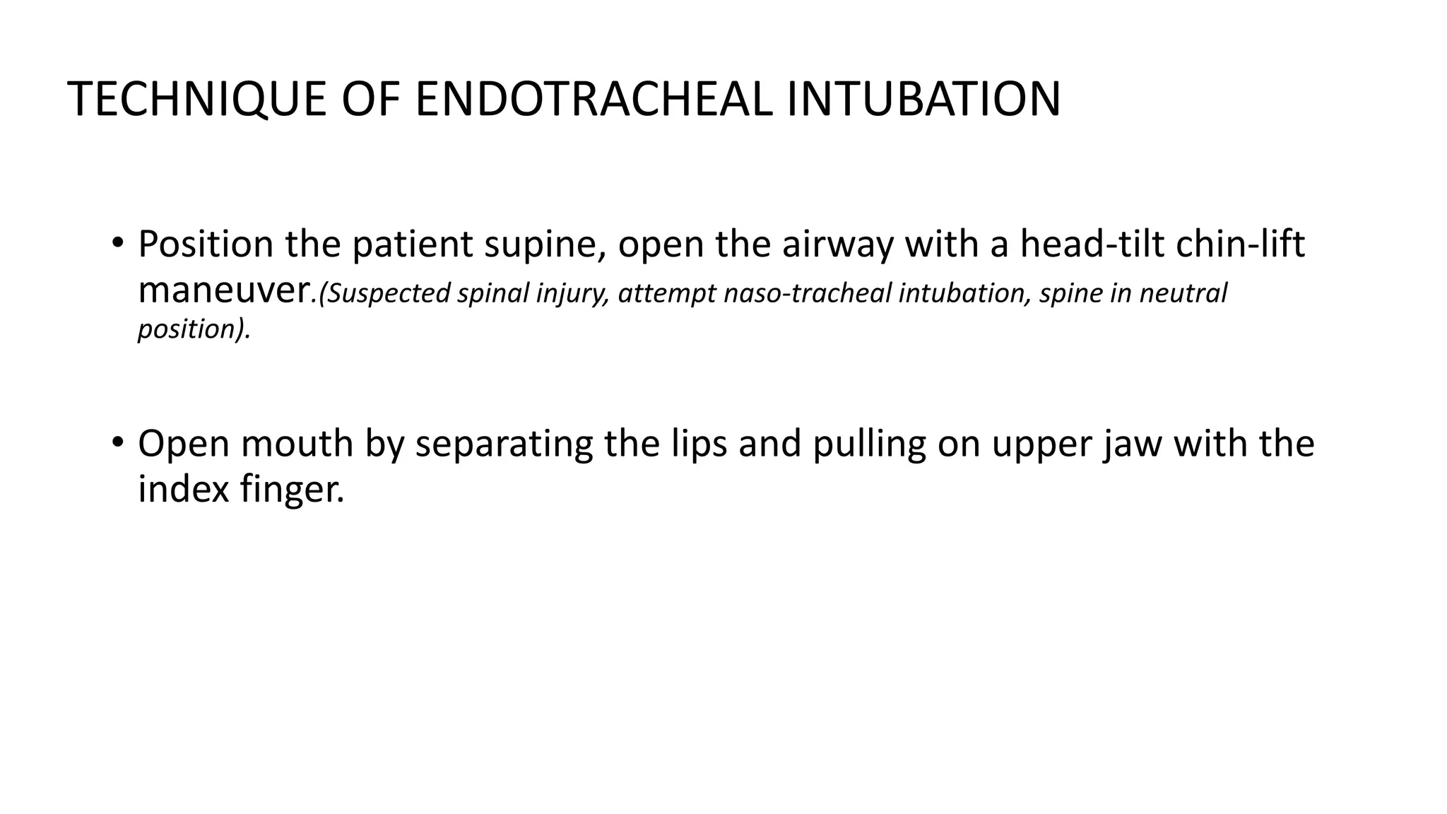 Endotracheal intubation | PPTX