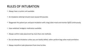 Endotracheal intubation | PPTX