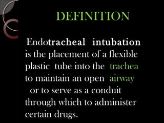 Endotracheal intubation | PPT