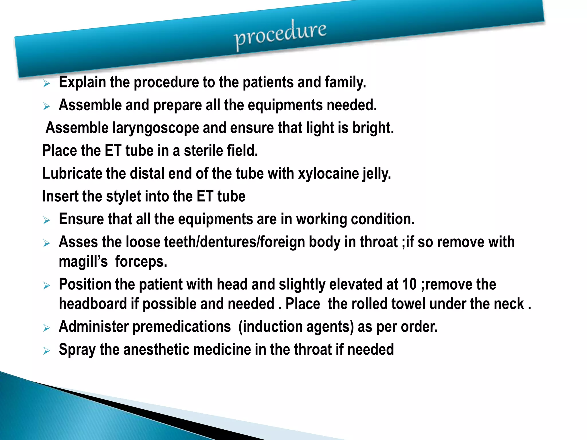 Endotracheal intubation | PPTX