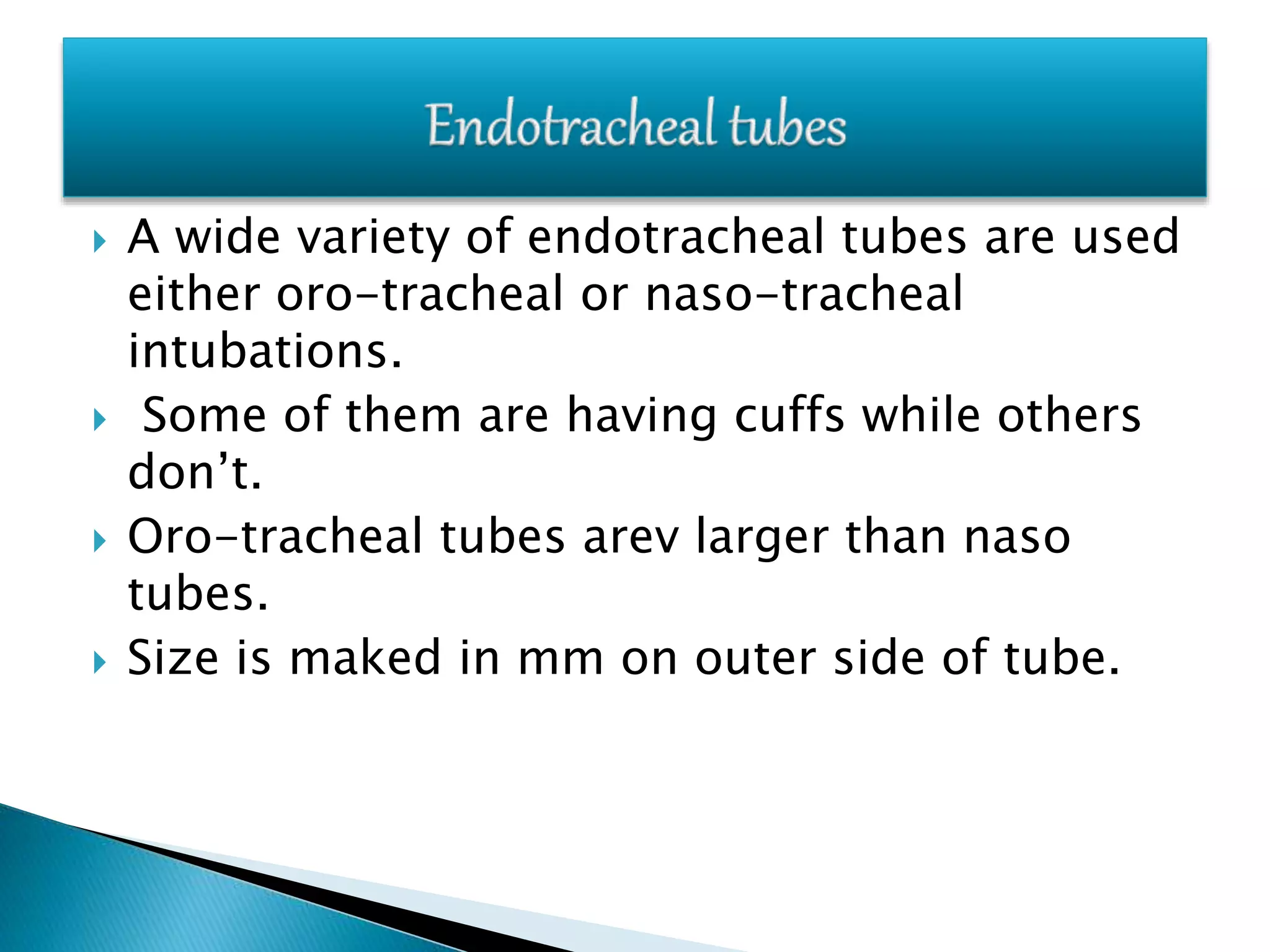 Endotracheal intubation | PPTX