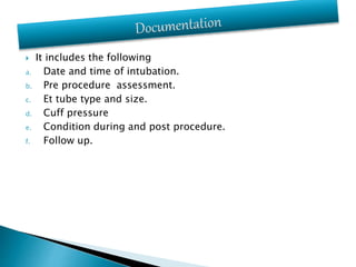 Endotracheal intubation | PPTX