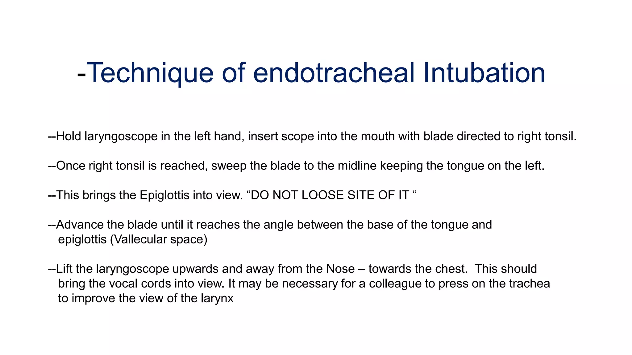 Endotracheal intubation | PPTX