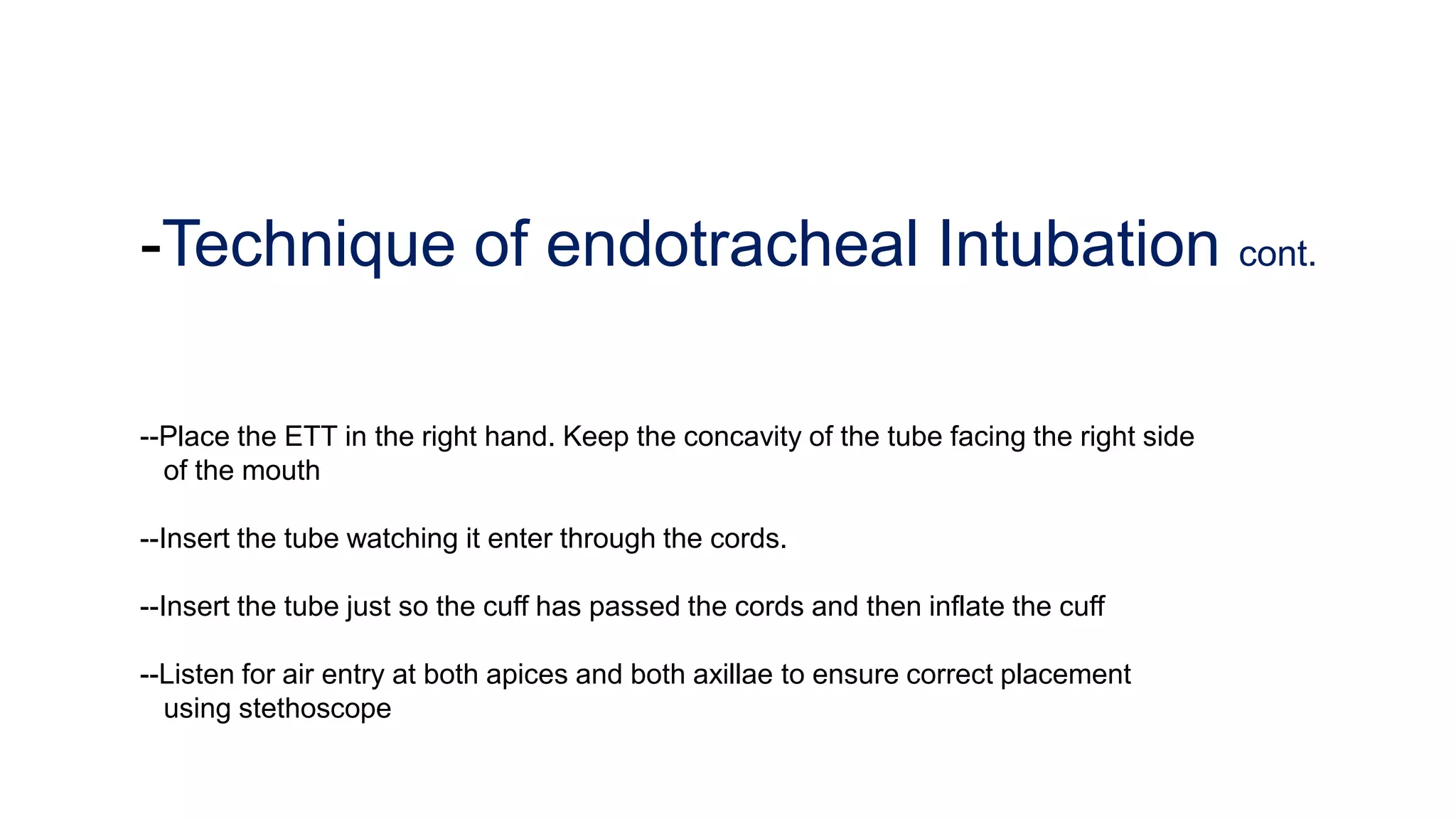 Endotracheal intubation | PPT
