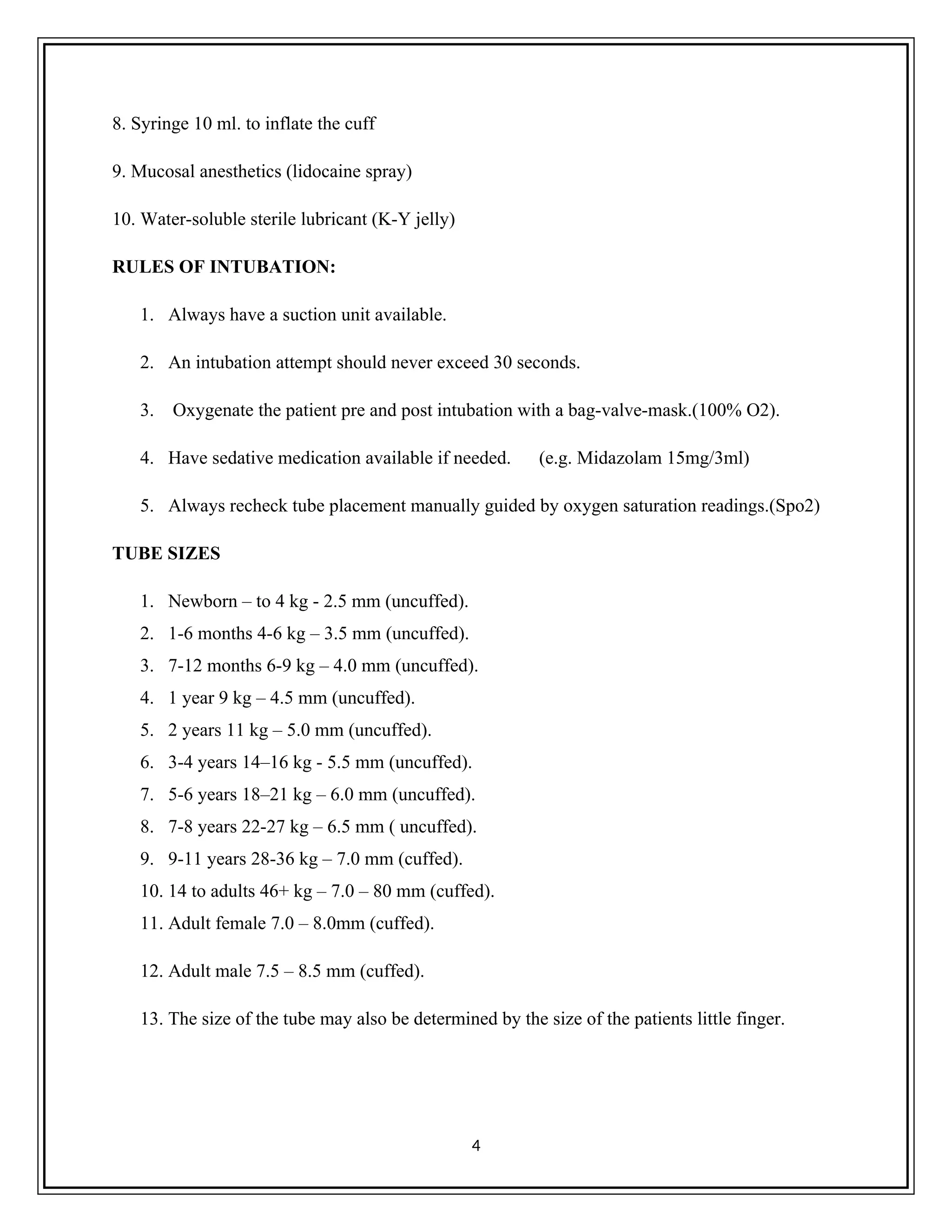 ENDOTRACHEAL INTUBATION ,INDICATION, PROCEDURE | DOCX