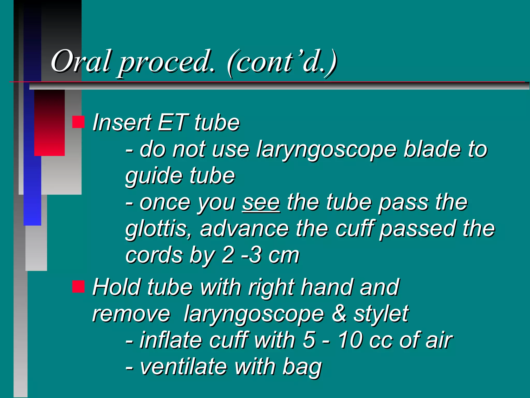 Endotracheal intubation extubation | PPT