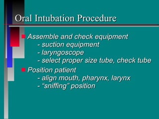 Endotracheal intubation extubation | PPT