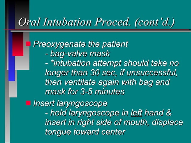 Endotracheal intubation extubation | PPT