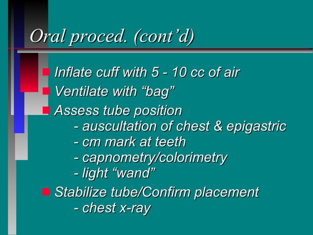 Endotracheal intubation extubation | PPT | Ear, Nose and Throat Conditions | Diseases and Conditions