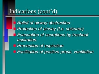 Endotracheal intubation extubation | PPT