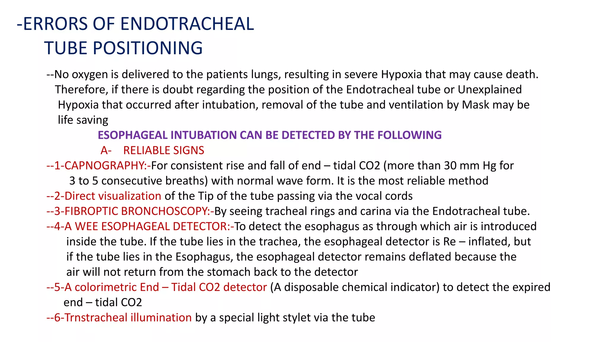 Endotracheal intubation and laryngoscopy part 2 | PPTX