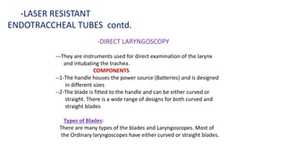 Endotracheal intubation and laryngoscopy part 2 | PPTX