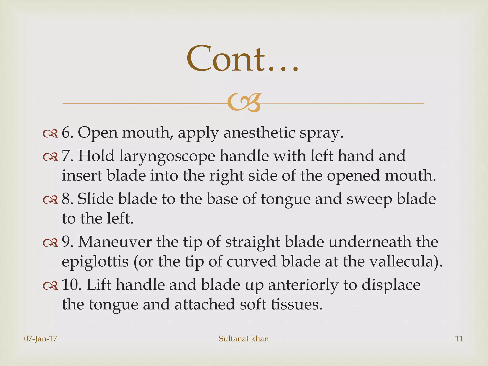 Endotracheal intubation, indications, complications. | PPTX