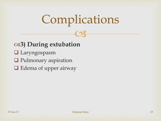 Endotracheal intubation, indications, complications. | PPTX