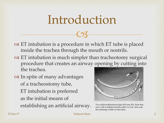 Endotracheal intubation, indications, complications. | PPTX | First Aid ...