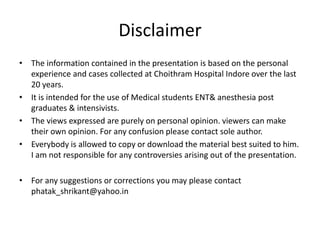 Endotracheal intubation & its complications | PPTX