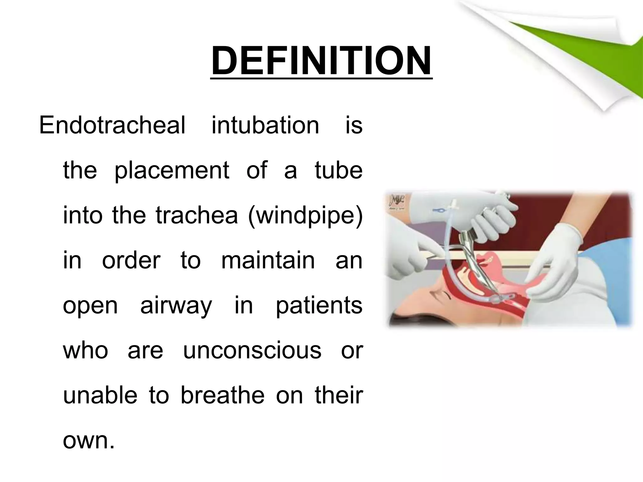 Endotracheal intubation nursing procedure | PPTX