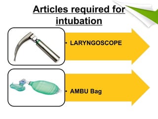 Endotracheal intubation nursing procedure | PPTX