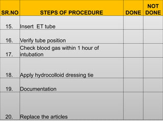 Endotracheal intubation nursing procedure | PPTX
