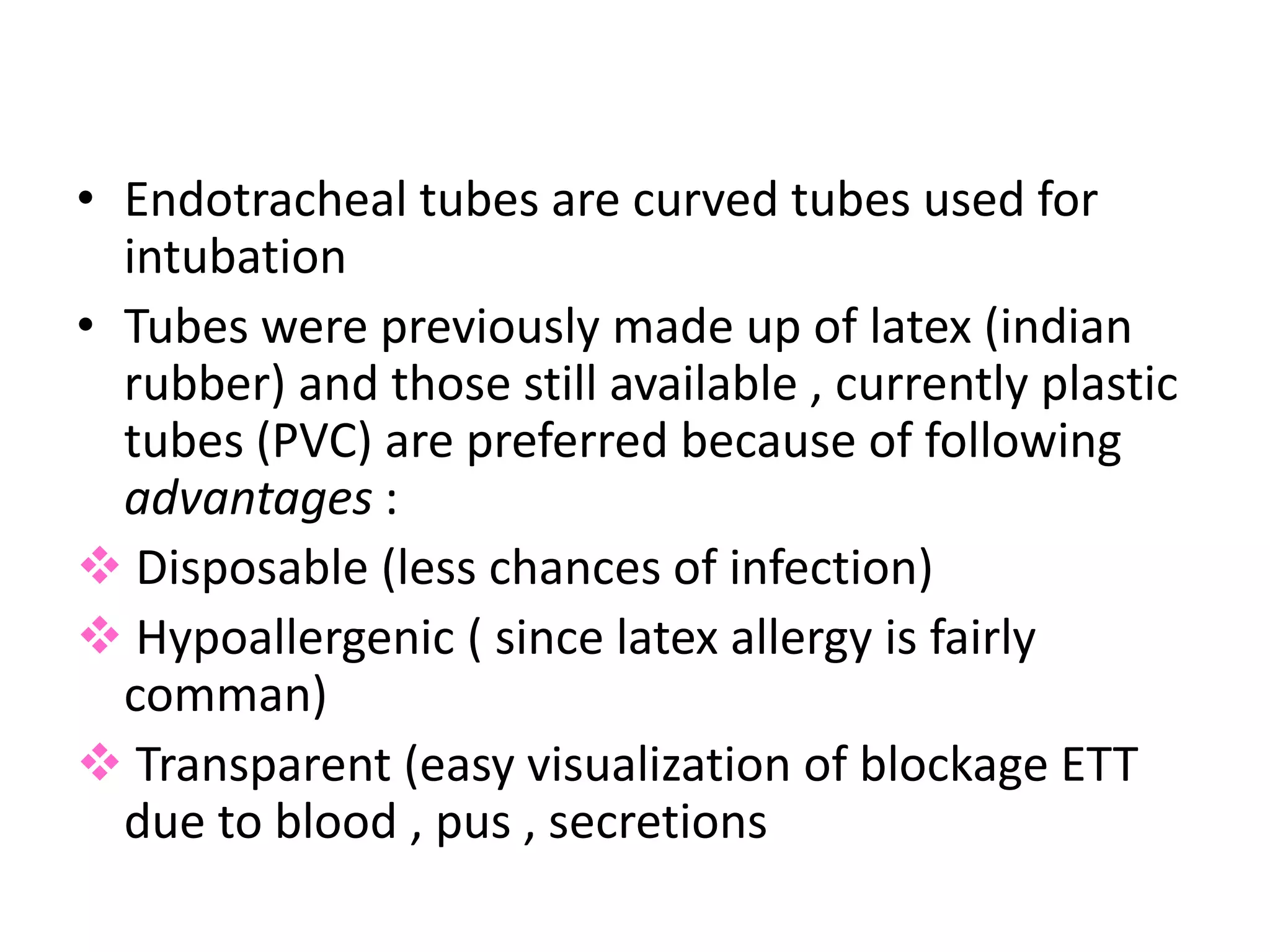 Endotracheal tubes | PPTX