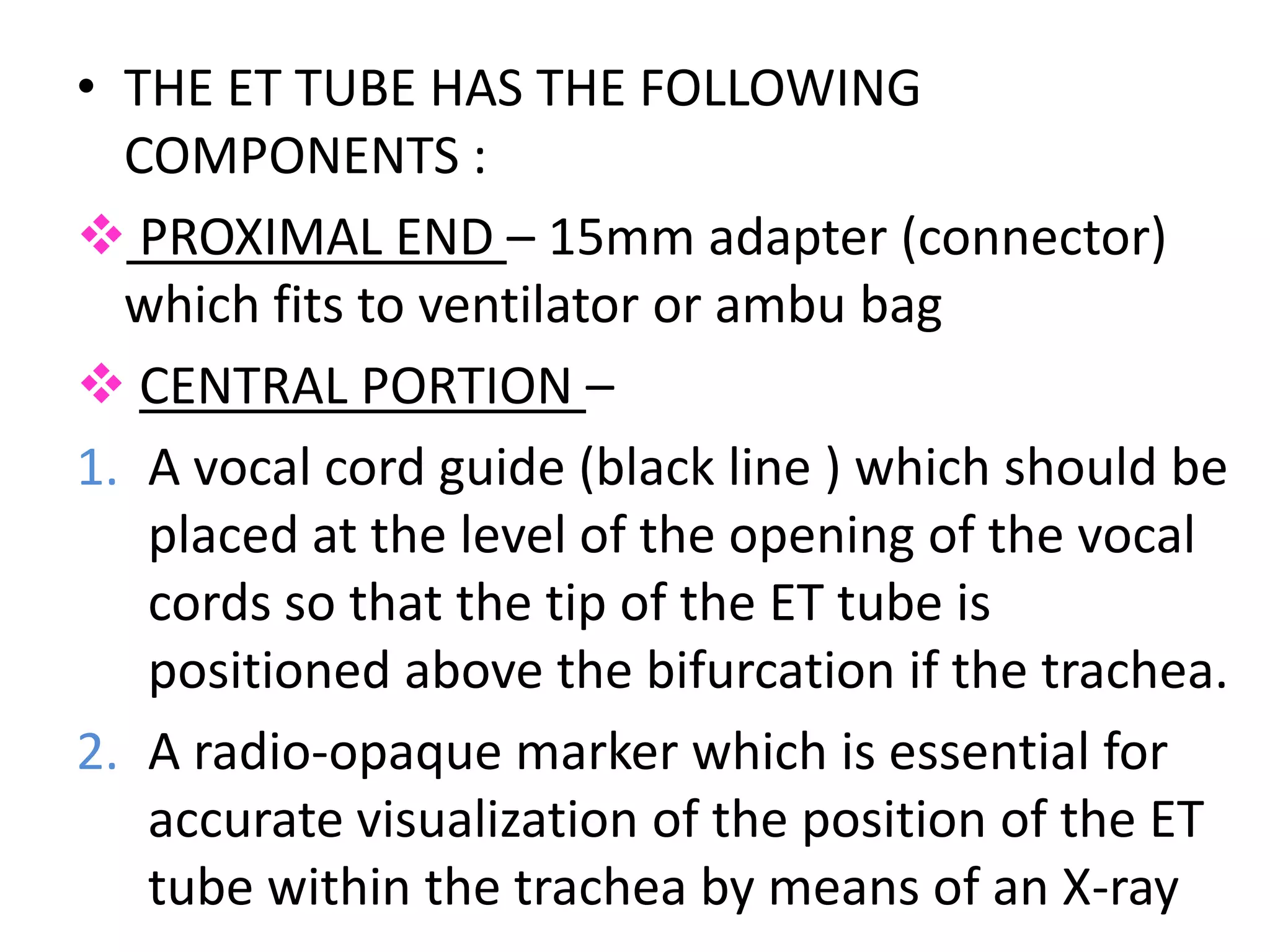 Endotracheal tubes | PPTX