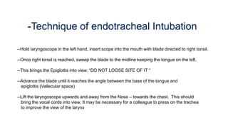 #Endotracheal tubes and intubation | PPTX