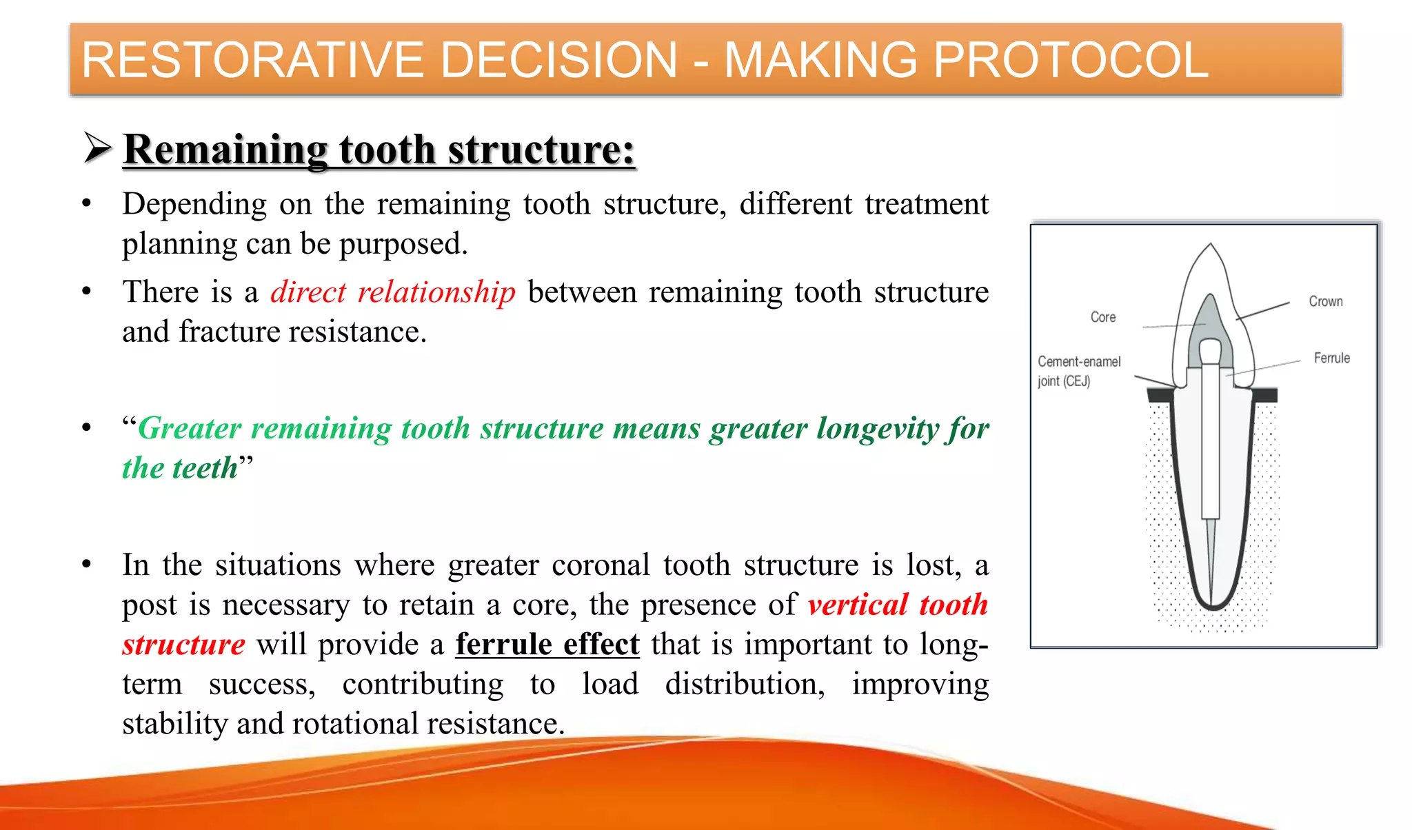 Rehabilitation of endodontically treated teeth : Post & Core | PPTX