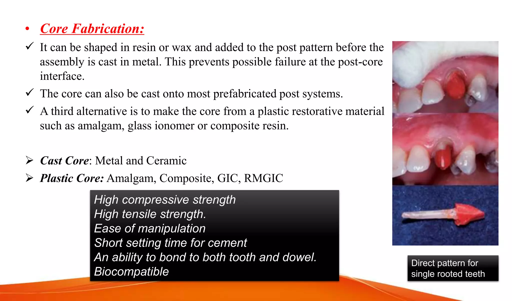 Rehabilitation of endodontically treated teeth : Post & Core | PPTX