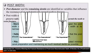 Rehabilitation of endodontically treated teeth : Post & Core | PPTX