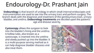 Endourology-Dr. Prashant Jain .pptx.... | PPTX