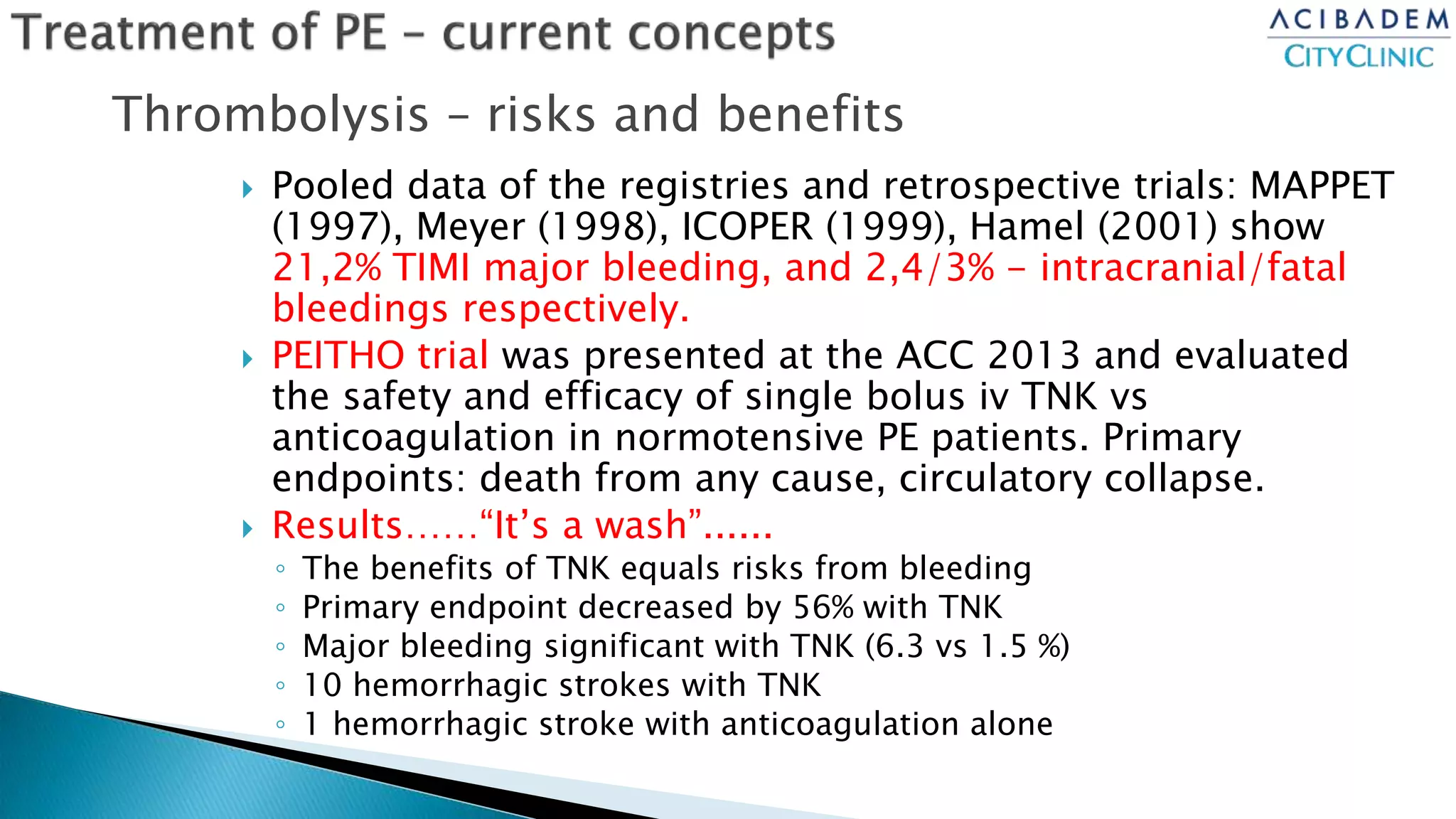 Endovascular and surgical treatment of pulmonary embolism 26.11.17