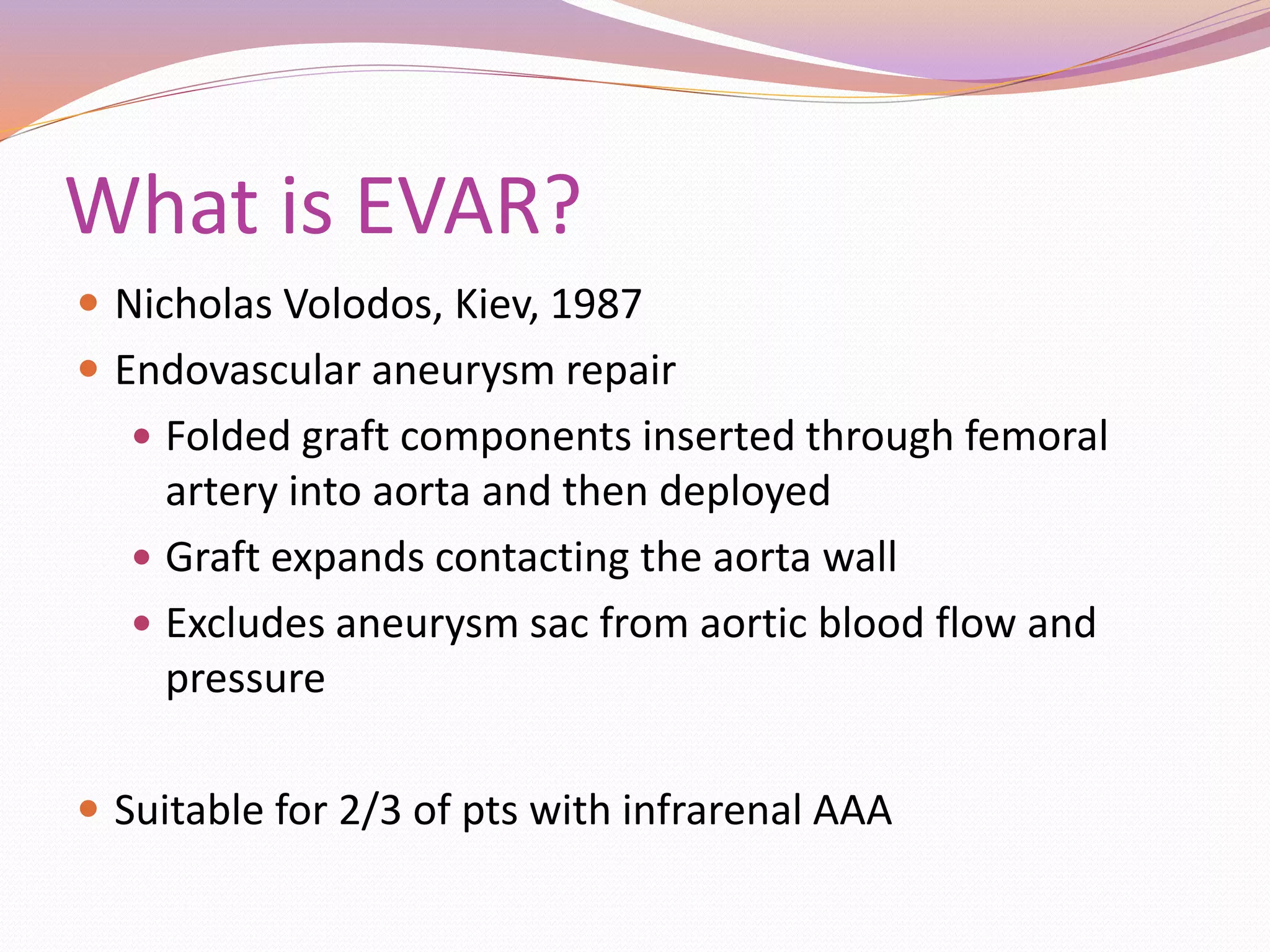 EVAR - Nicola Tanner | PPTX