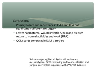 Endovenous evidence talk | PPT