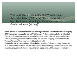 Endovenous evidence talk | PPT