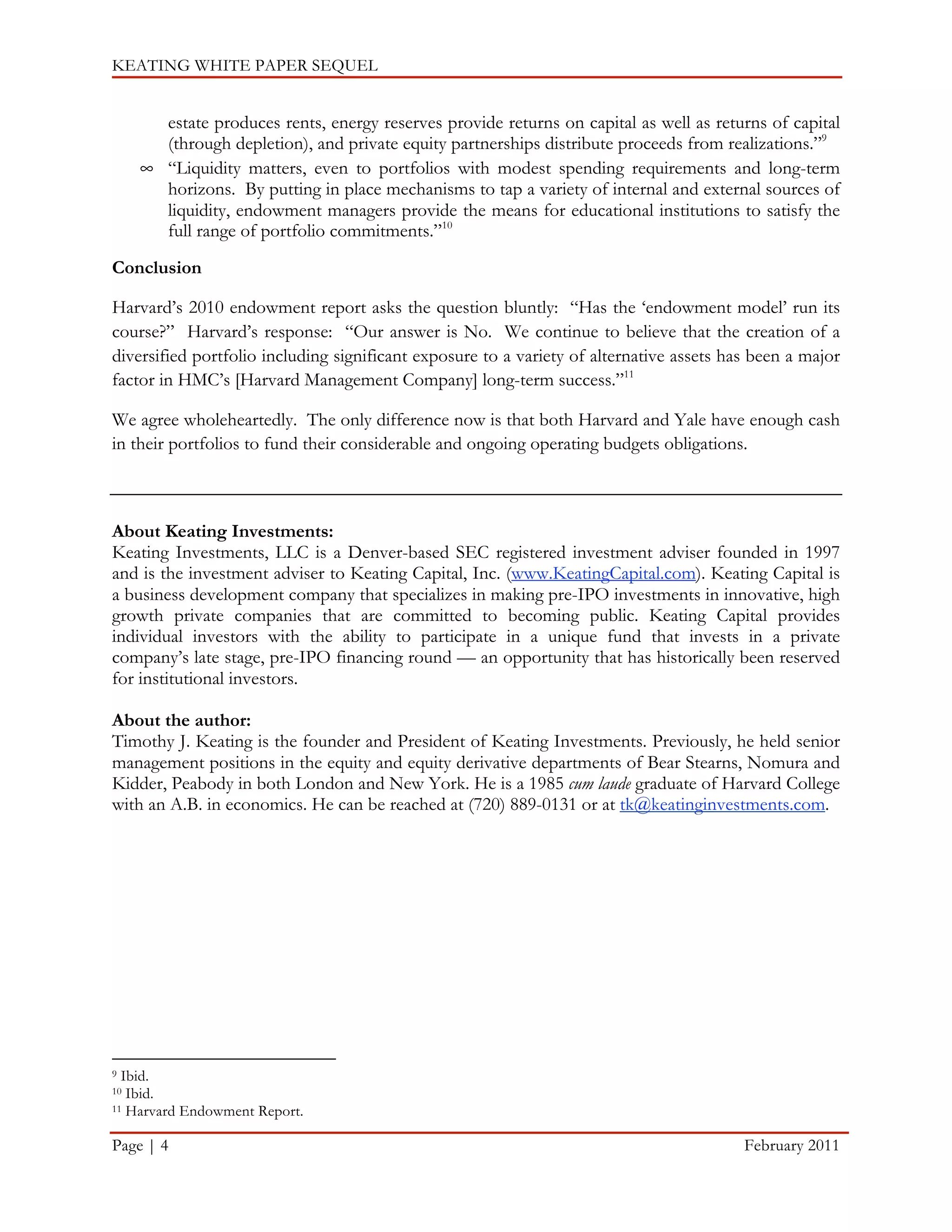 Endowment Investing Revisited | PDF